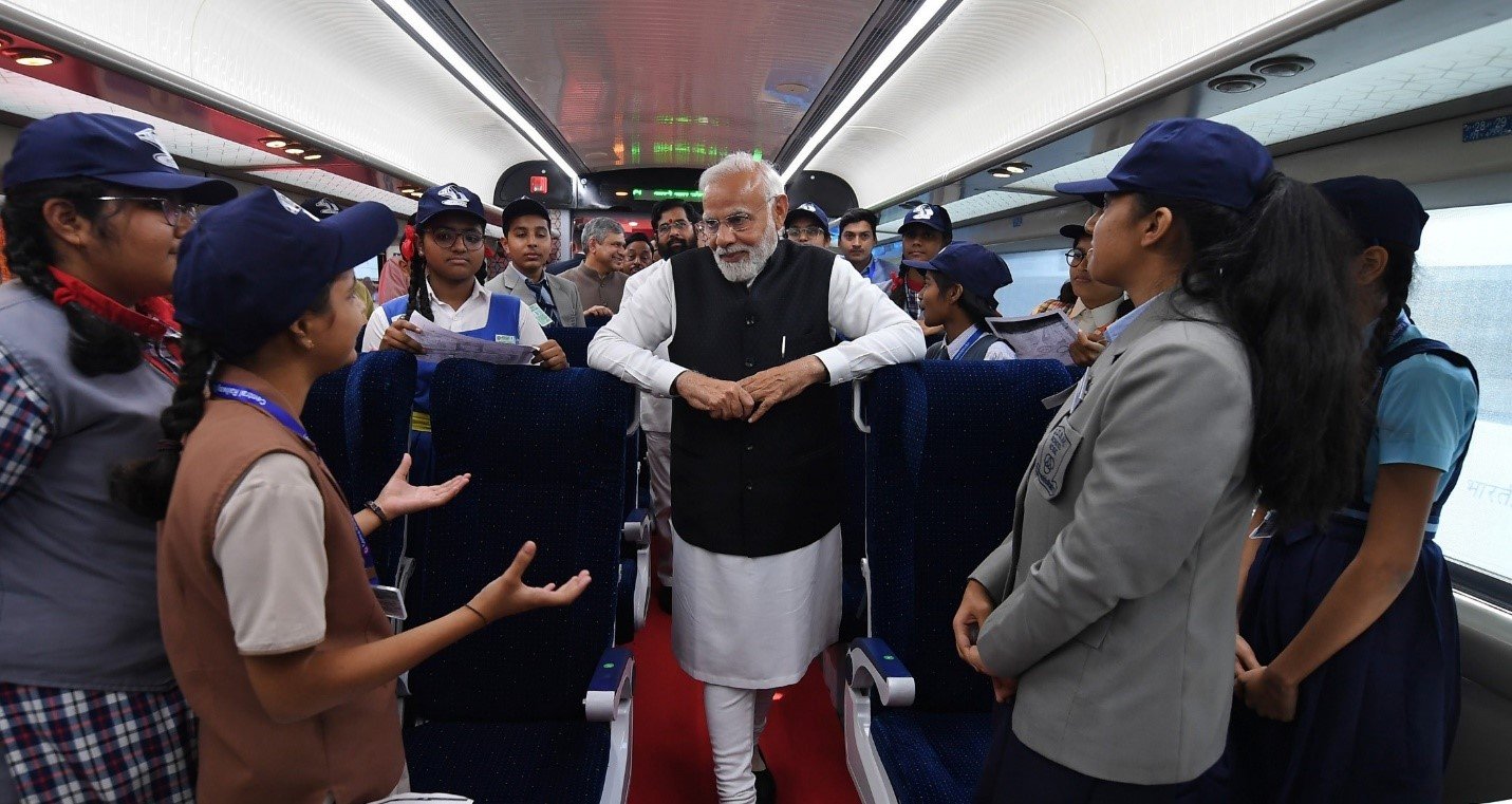 PM Modi flags off two Vande Bharat trains from Mumbai to Solapur and ...