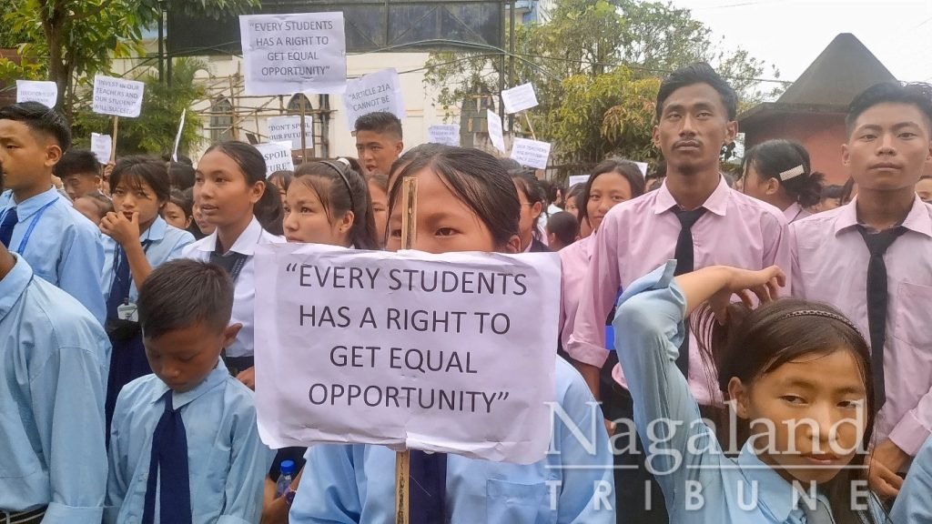 USSC stages protest in Kiphire against shortage of teachers in Sangtam ...