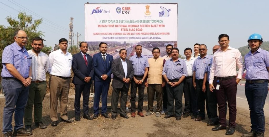 India’s first National Highway Steel Slag Road section inaugurated on ...