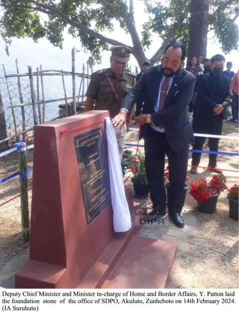 SDPO Akuluto foundation stone laid - Nagaland TribuneNagaland Tribune