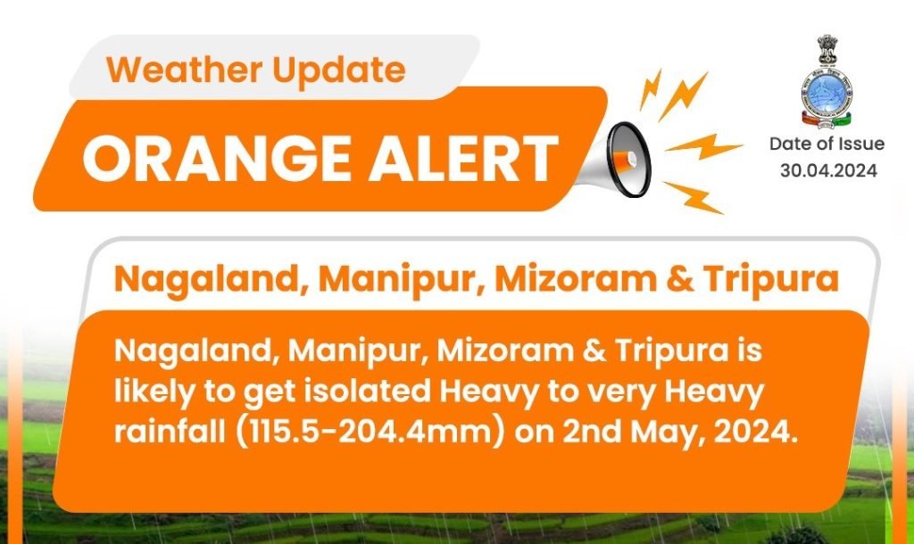 IMD forecasts isolated thunderstorm on 1st May, heavy rainfall on 2nd ...