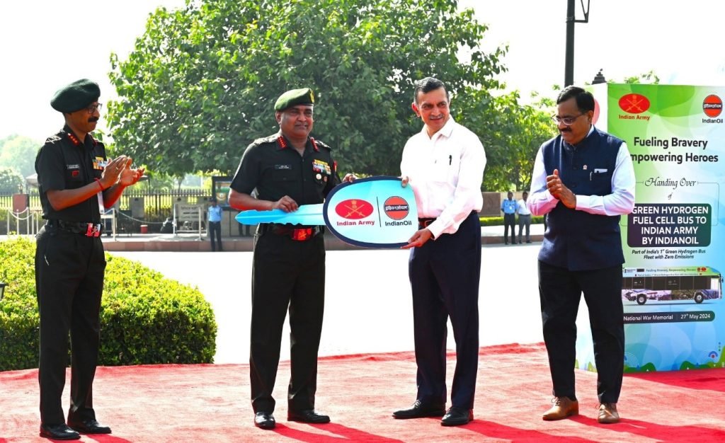 Indian Army receives First Hydrogen Bus, “Olive Green - Going Green ...