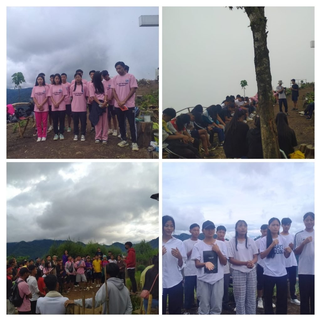 Nyaklangbou Sector Youth fellowship Tuensang treks Sipongsang cross ...