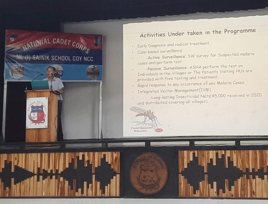 Malaria awareness programme held in Sainik School Punglwa - Nagaland ...