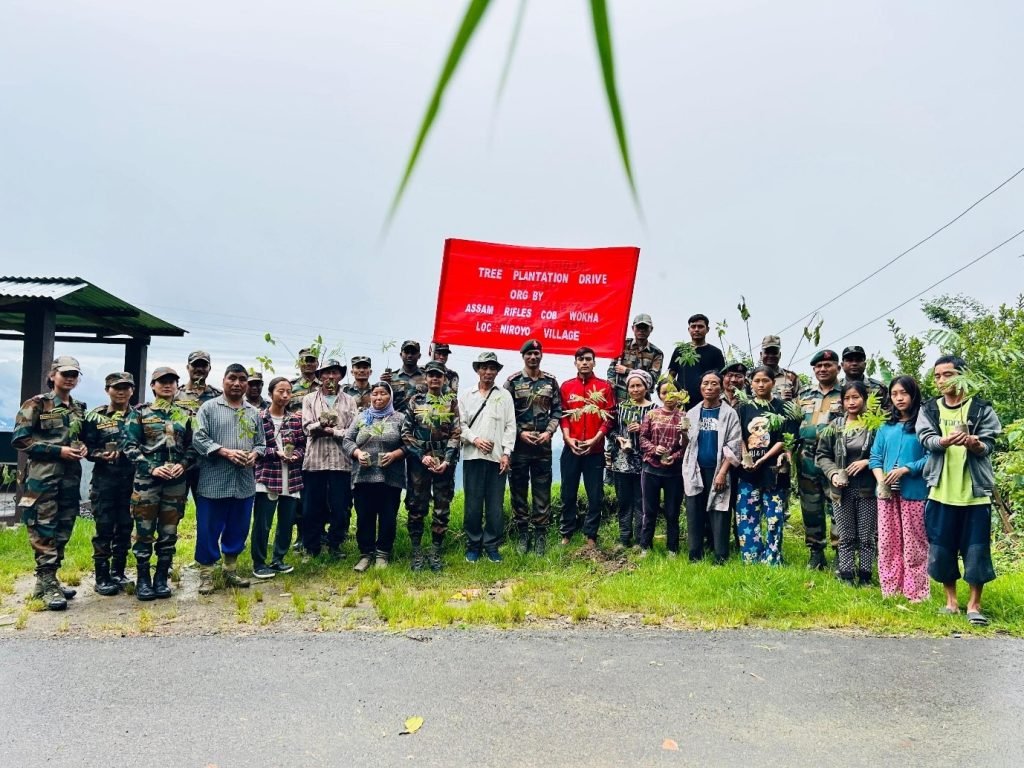 Mass tree plantation drive in Niroyo, Wokha by Assam Rifles - Nagaland ...