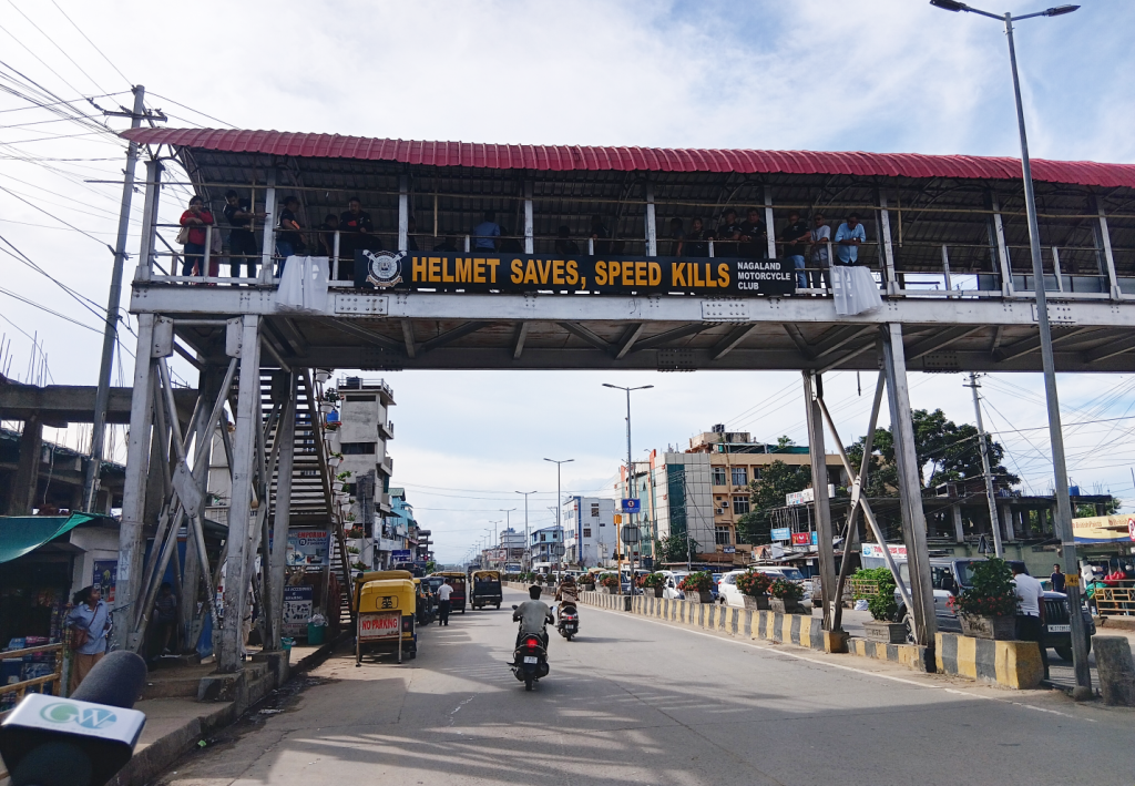 NMC puts up reflective road safety board in Chümoukedima - Nagaland ...