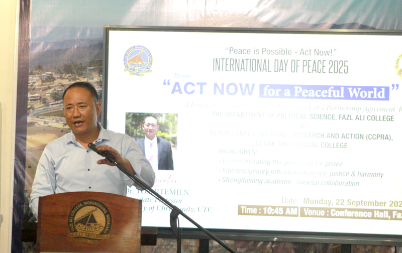 Fazl Ali College celebrates International Day of Peace - Nagaland ...